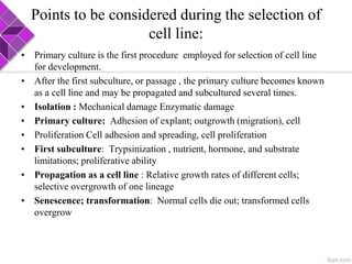 Cell line development | PPTX