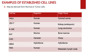 Cell lines | PPTX