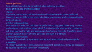 Cell lines and maintanence | PPTX