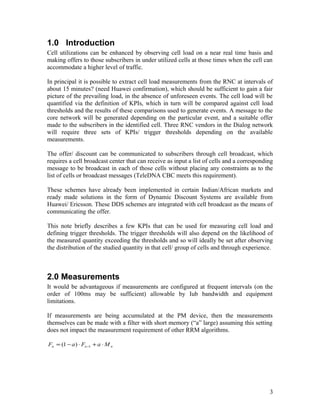 Cell load KPIs in support of event triggered Cellular Yield Maximization | PDF