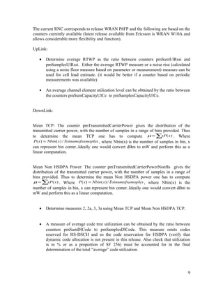 Cell load KPIs in support of event triggered Cellular Yield ...