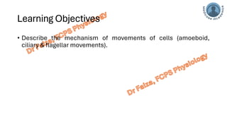 Cell locomotion (Ameboid/ciliary/flagellar movement) | PDF