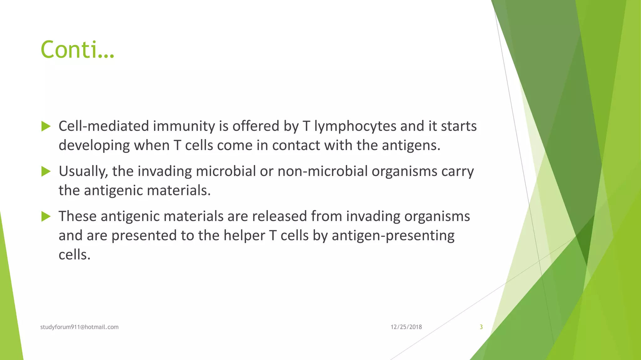Cell mediated immunity | PPTX