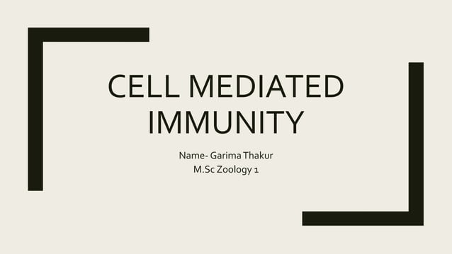 Cell mediated immunity | PPTX