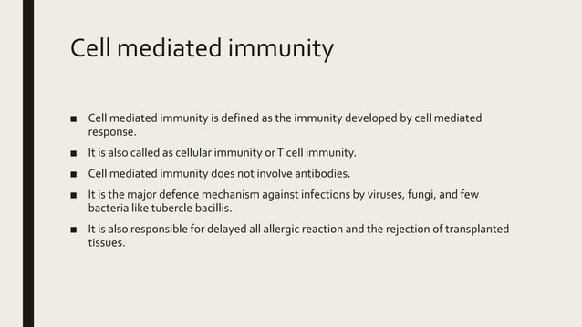 Cell mediated immunity | PPTX