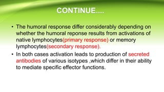 Humoral response | PPT