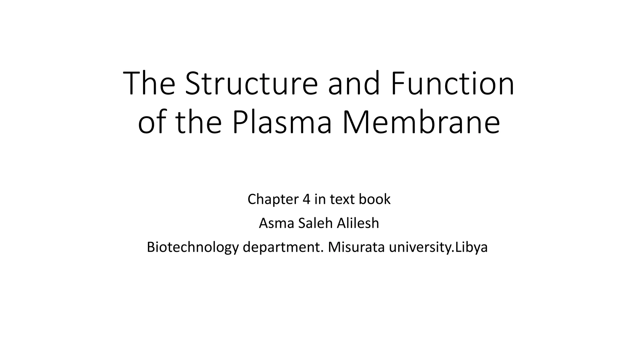 cell membrane structure and function in details | PPTX