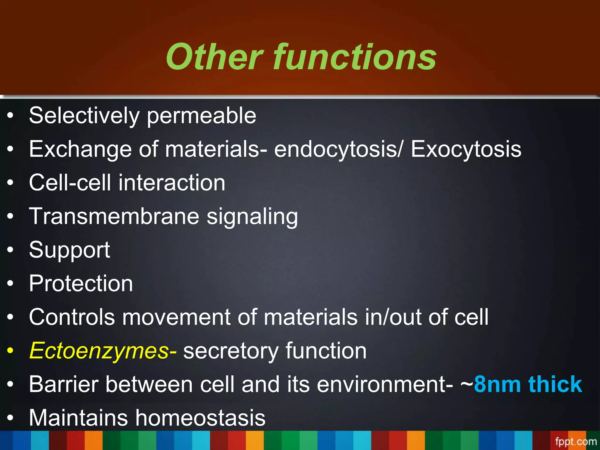 Cell membrane and transport mechanisms | PPTX