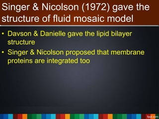 Cell membrane and transport mechanisms | PPTX