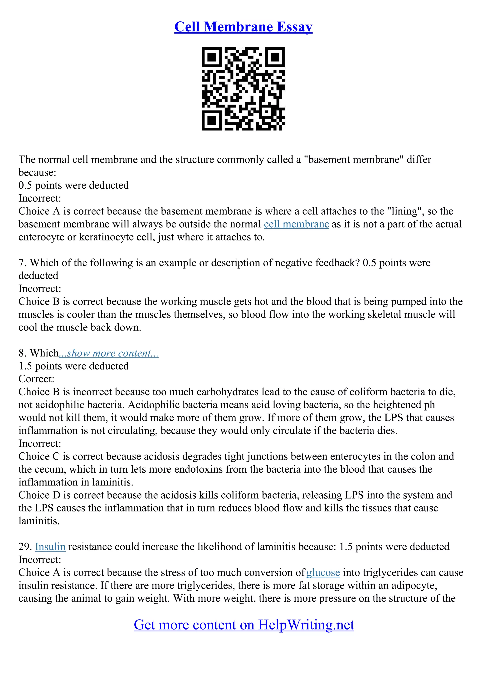 Cell Membrane Essay | PDF