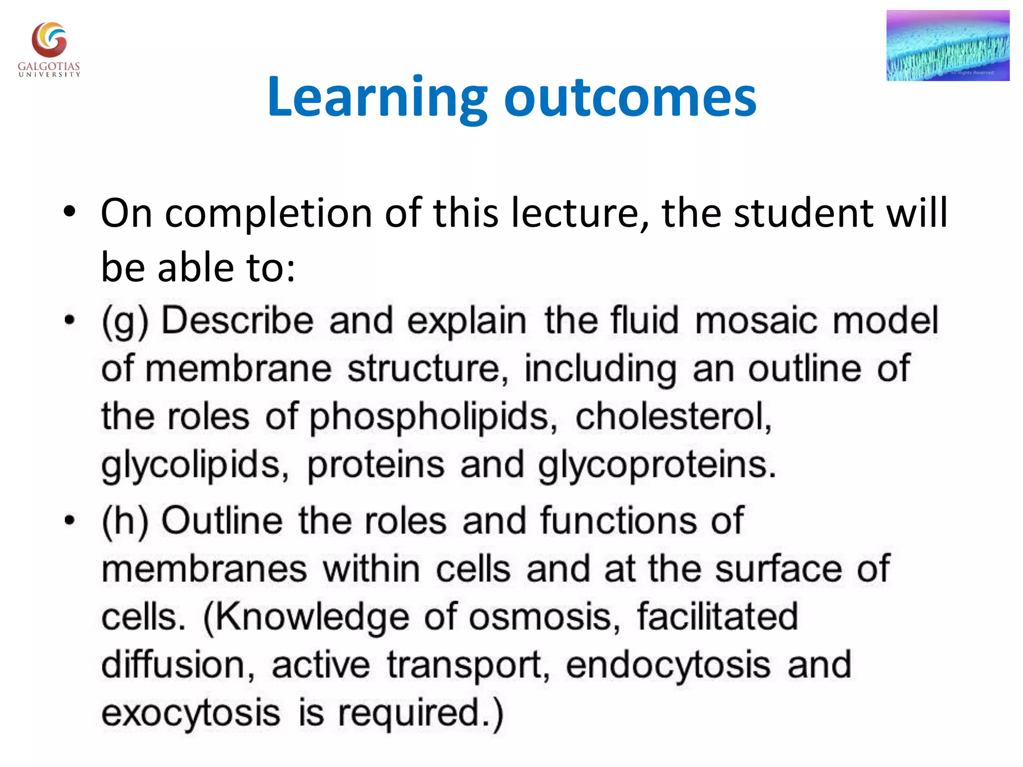 Cell membrane functions | PDF
