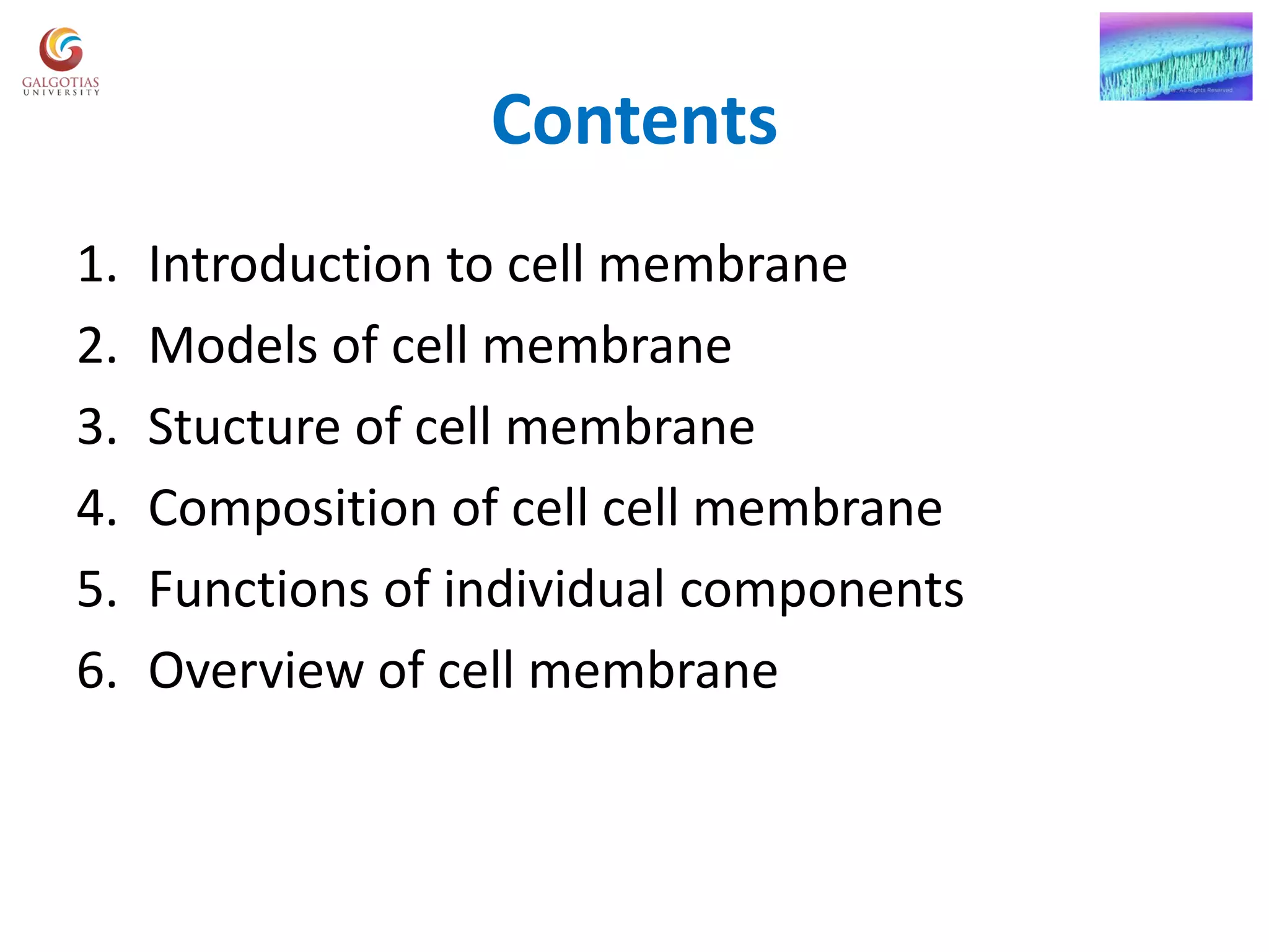 Cell membrane functions | PDF