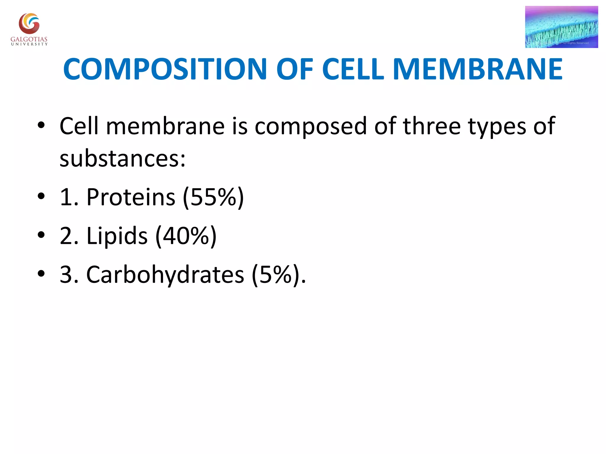 Cell membrane functions | PPT