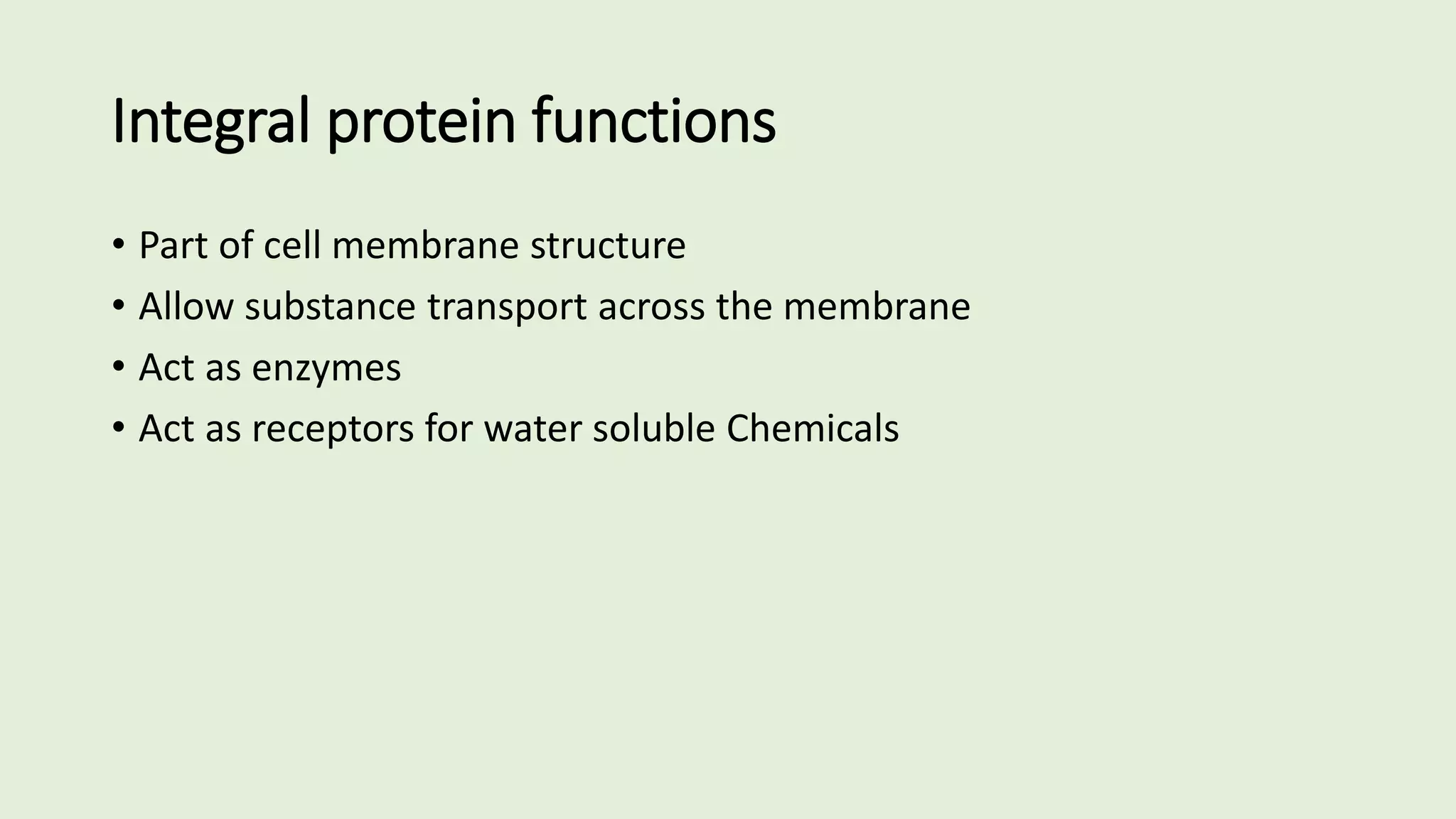 Cell Membrane Proteins | PPTX