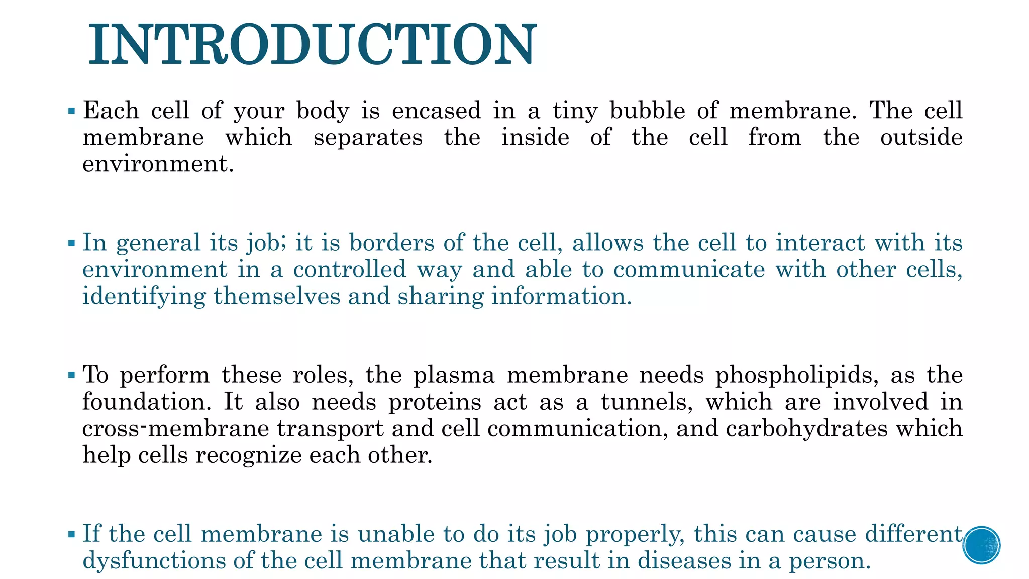 Cell membranes and their principal structure and function | PPT