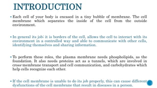 Cell membranes and their principal structure and function | PPT