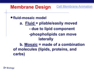 cell membrane structure and function 2014.ppt