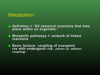 Cell Metabolism Part 2 | PPT