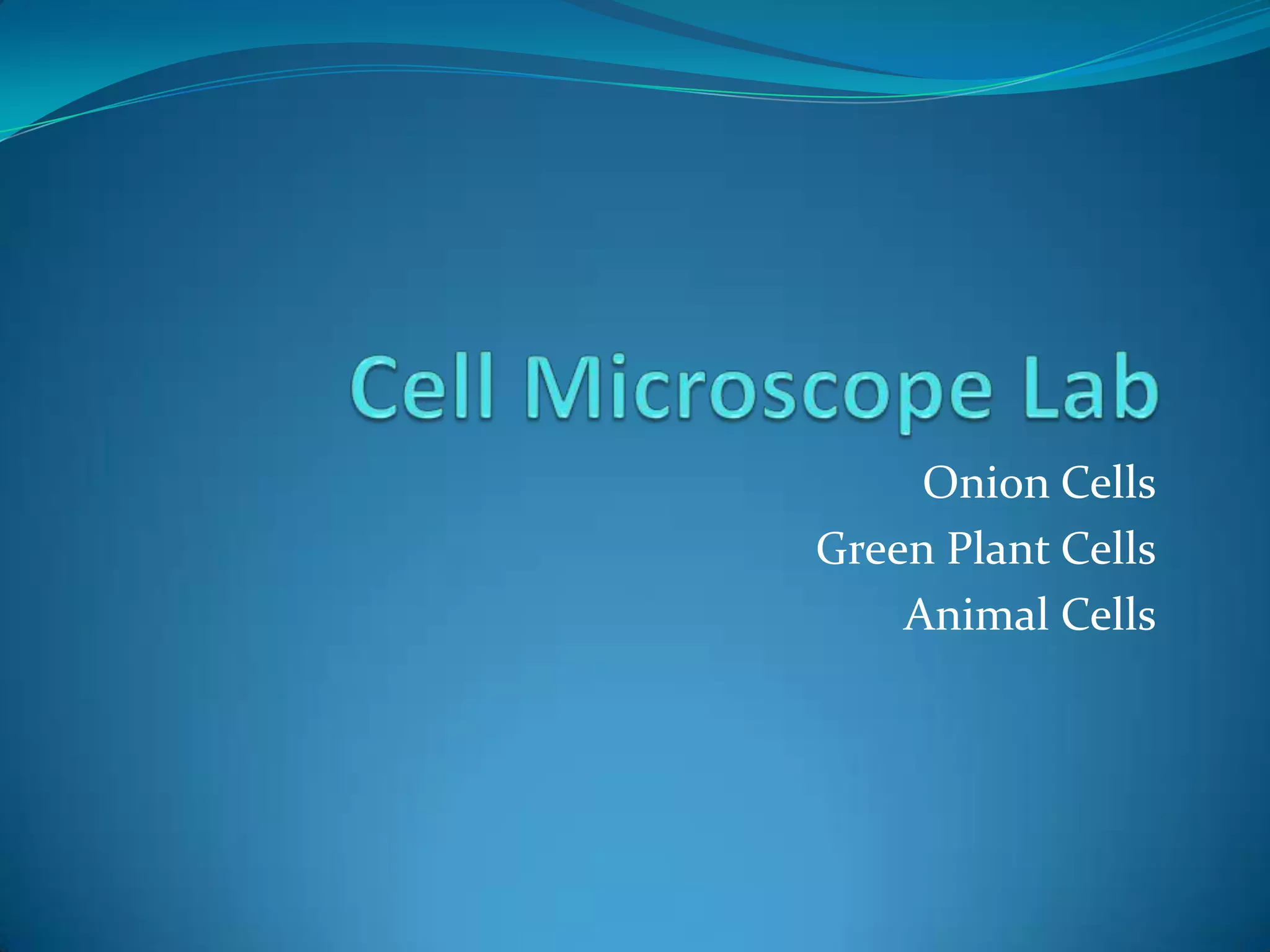 Cell microscope lab | PPTX