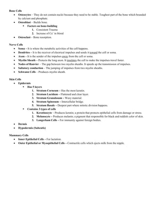 Biology 11 and 12: Cell modifications and specialization | PDF