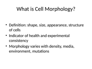 Cell_Morphology_Basics to helps students | PPTX