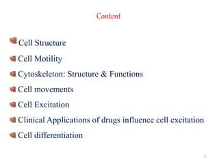 Cell motility, cell excitation and cell differentiation | PPTX | Brain ...