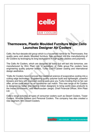 Cello Air Coolers | PDF