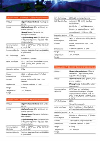 Cellocator Fleet Product Line | PDF