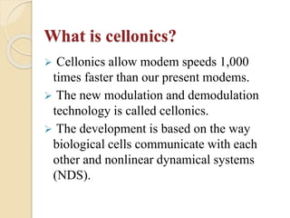 Cellonics ppt | PPTX