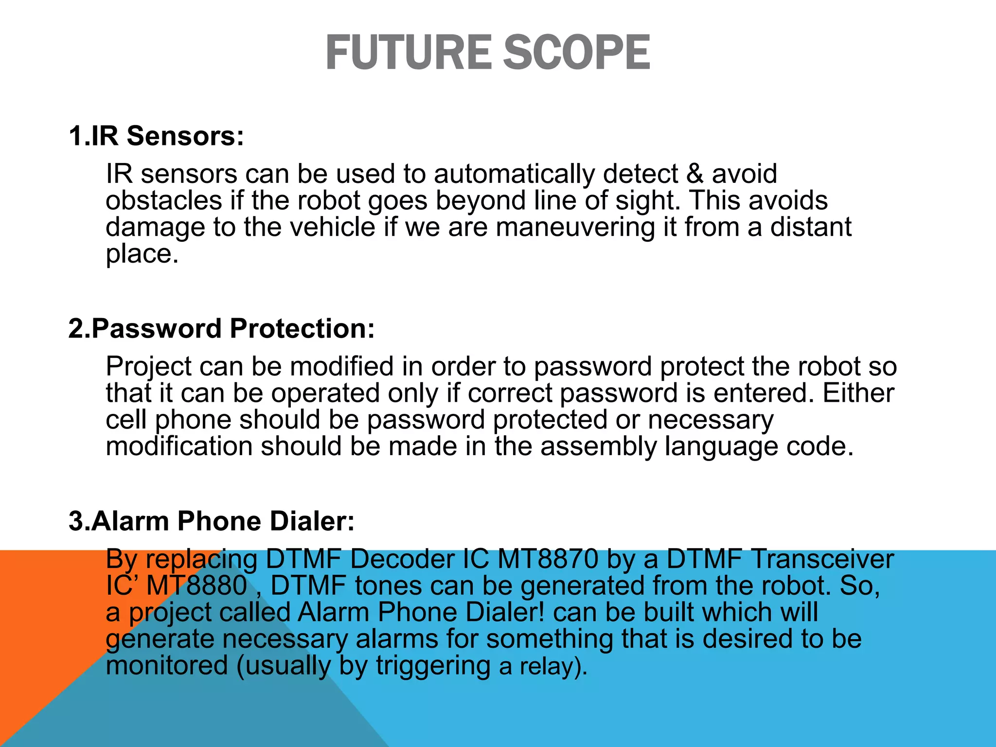 Cell operated land rover robot | PPTX