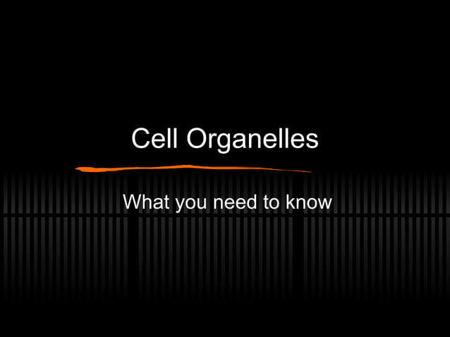 Cell organelles | PPT | Biological Sciences | Science