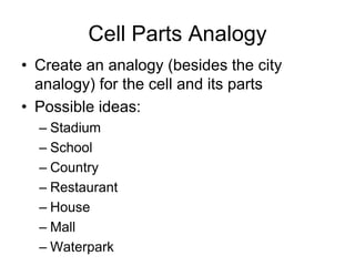 Cell_Organelles_Presentation and Cell Analogy Activity.pptx
