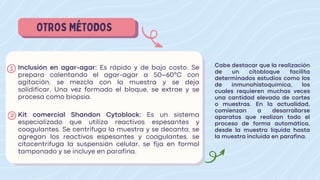 Bloque celular en citología. Métodos de obtención de bloque celular | PDF