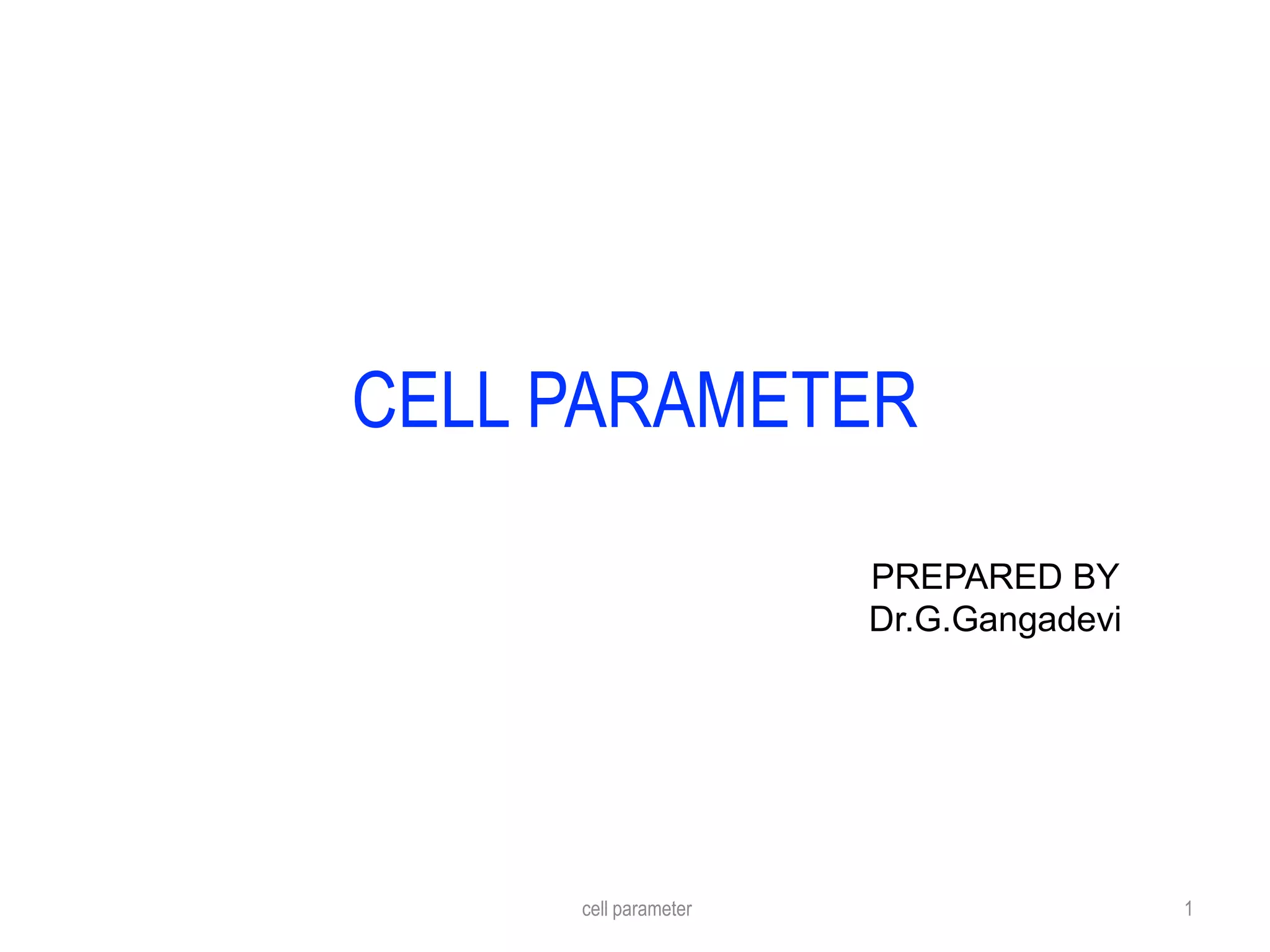 cell parameter.pptx