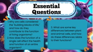 Cell Parts and Functions .pdf Cell Structure | PDF