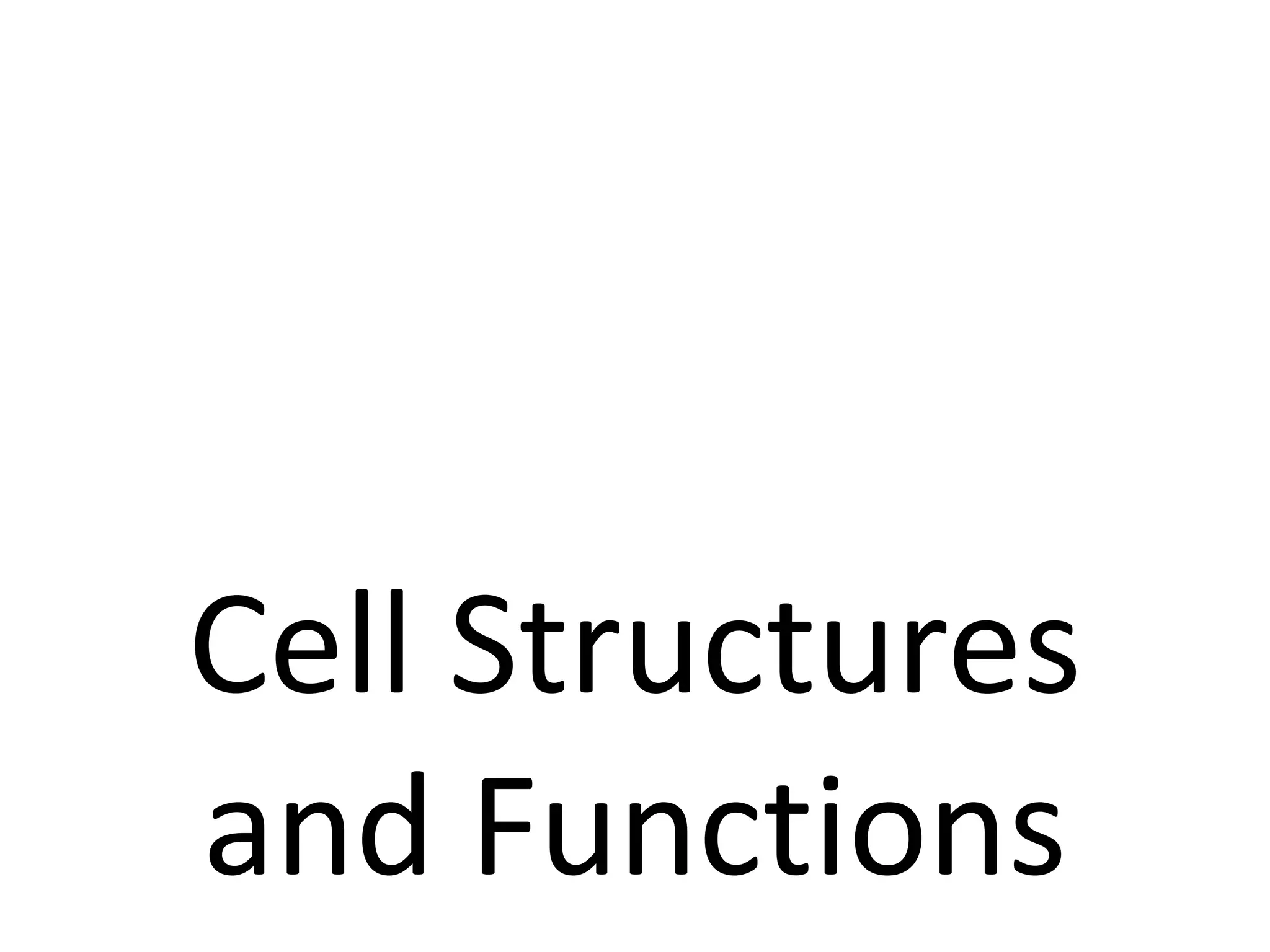Cell parts and functions for students | PPTX
