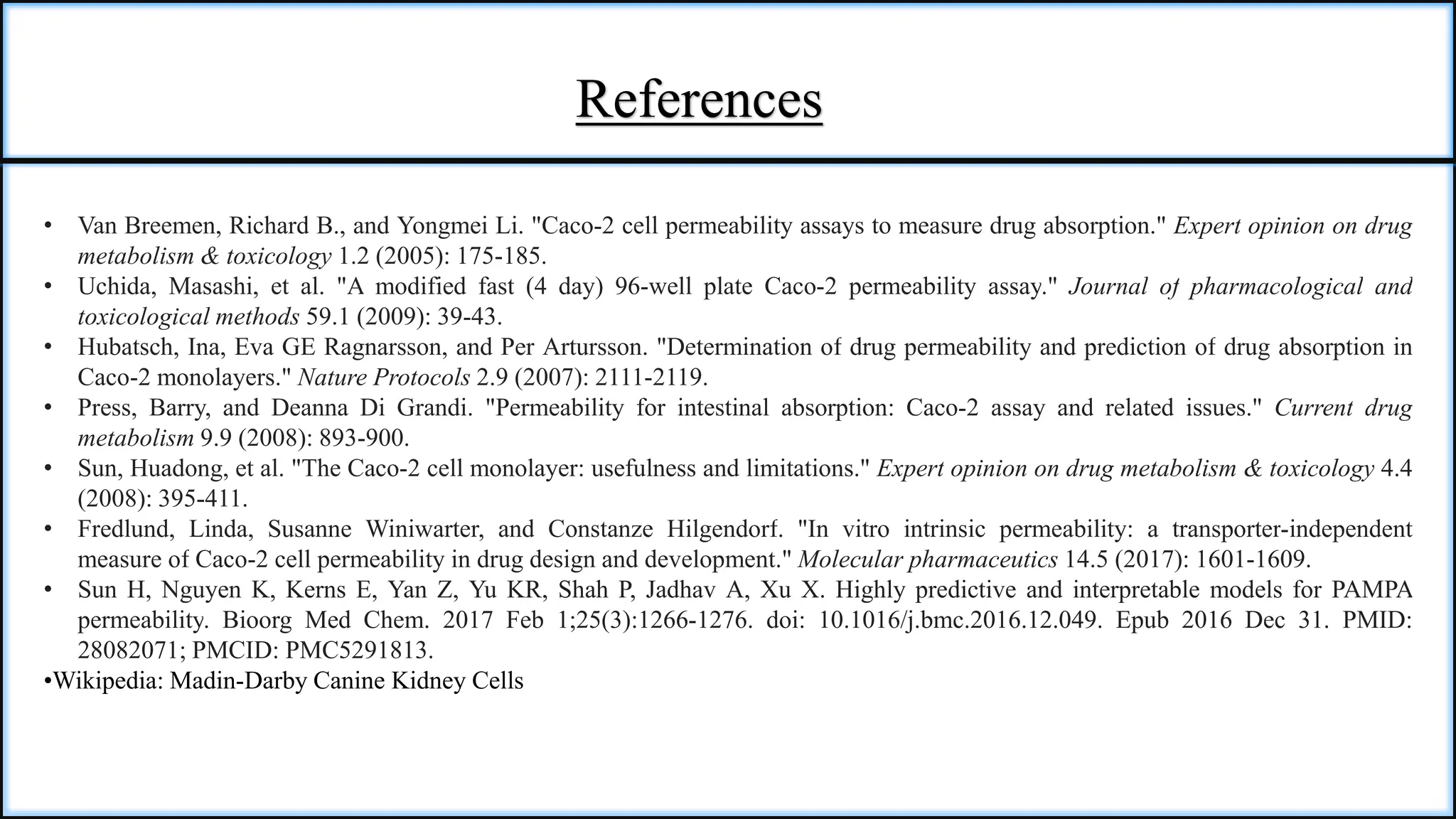 Cell permeability assays: caco-2 cell permeability, pampa membrane ...