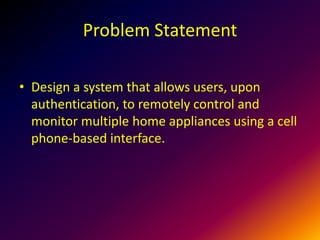Cell phone based security system & advanced | PPTX | Home Security ...