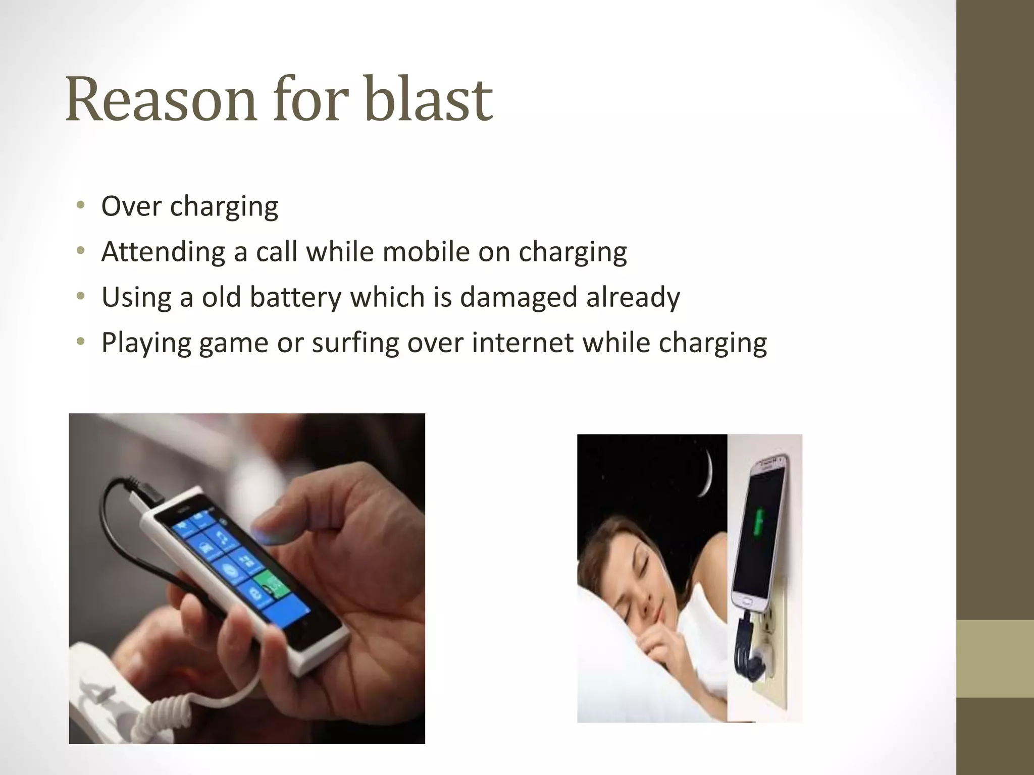 Cell phone blast prevention | PPTX