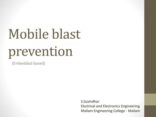 Cell phone blast prevention | PPTX | Smartphones | Consumer Electronics