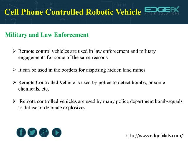 Cell Phone Controlled Robotic Vehicle | PPT