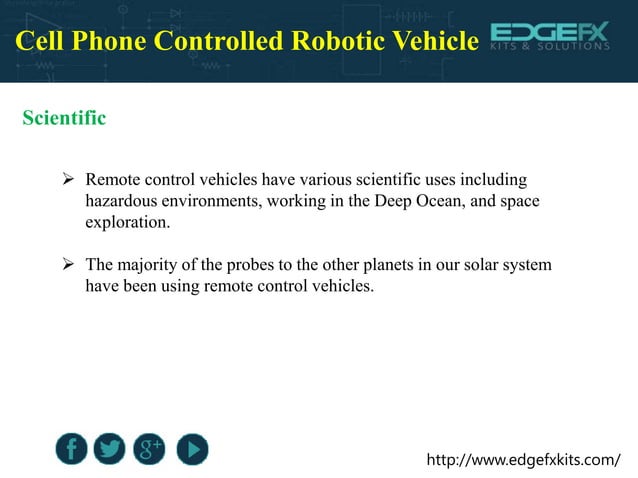 Cell Phone Controlled Robotic Vehicle | PPT