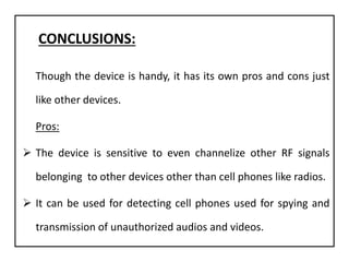 Cell Phone Detector ppt- IIEST, Shibpur | PPTX