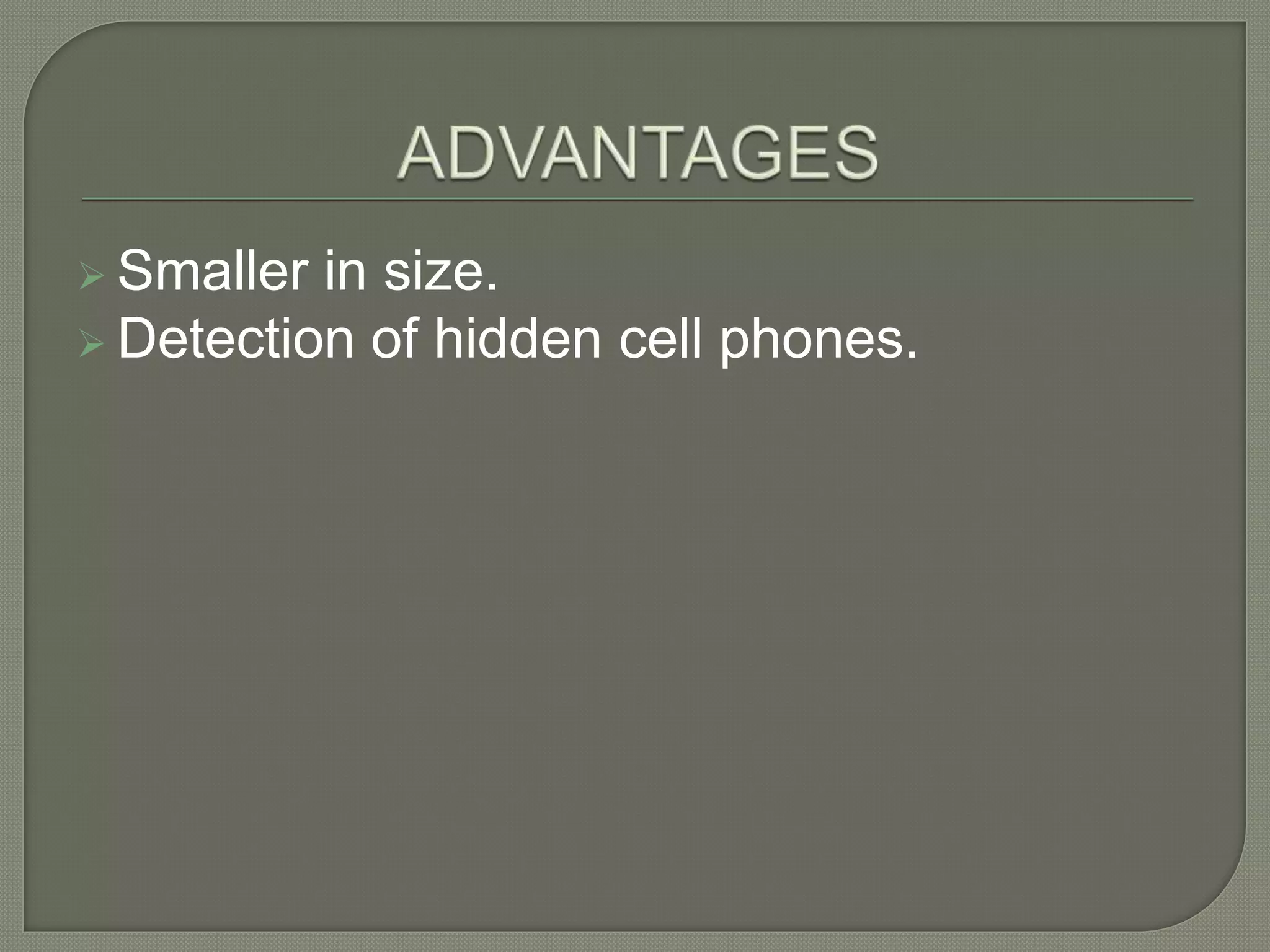 Cell phone detector ppt with circuit and block diagram | PPTX