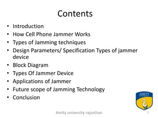 Cell phone jammer ppt | PPTX
