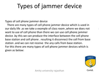 Cell phone jammer ppt | PPTX