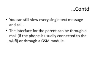 Cell phone parental support application | PPTX | Operating Systems ...