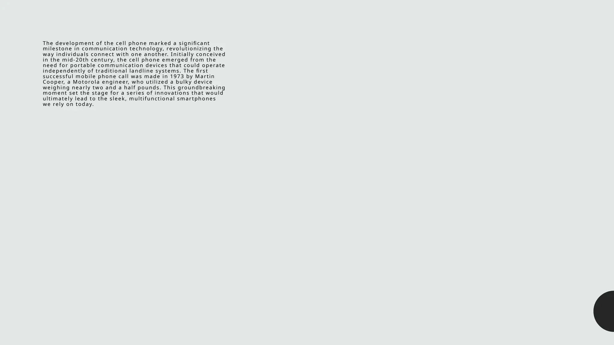 Cell phone invention history and impact on society.pptx