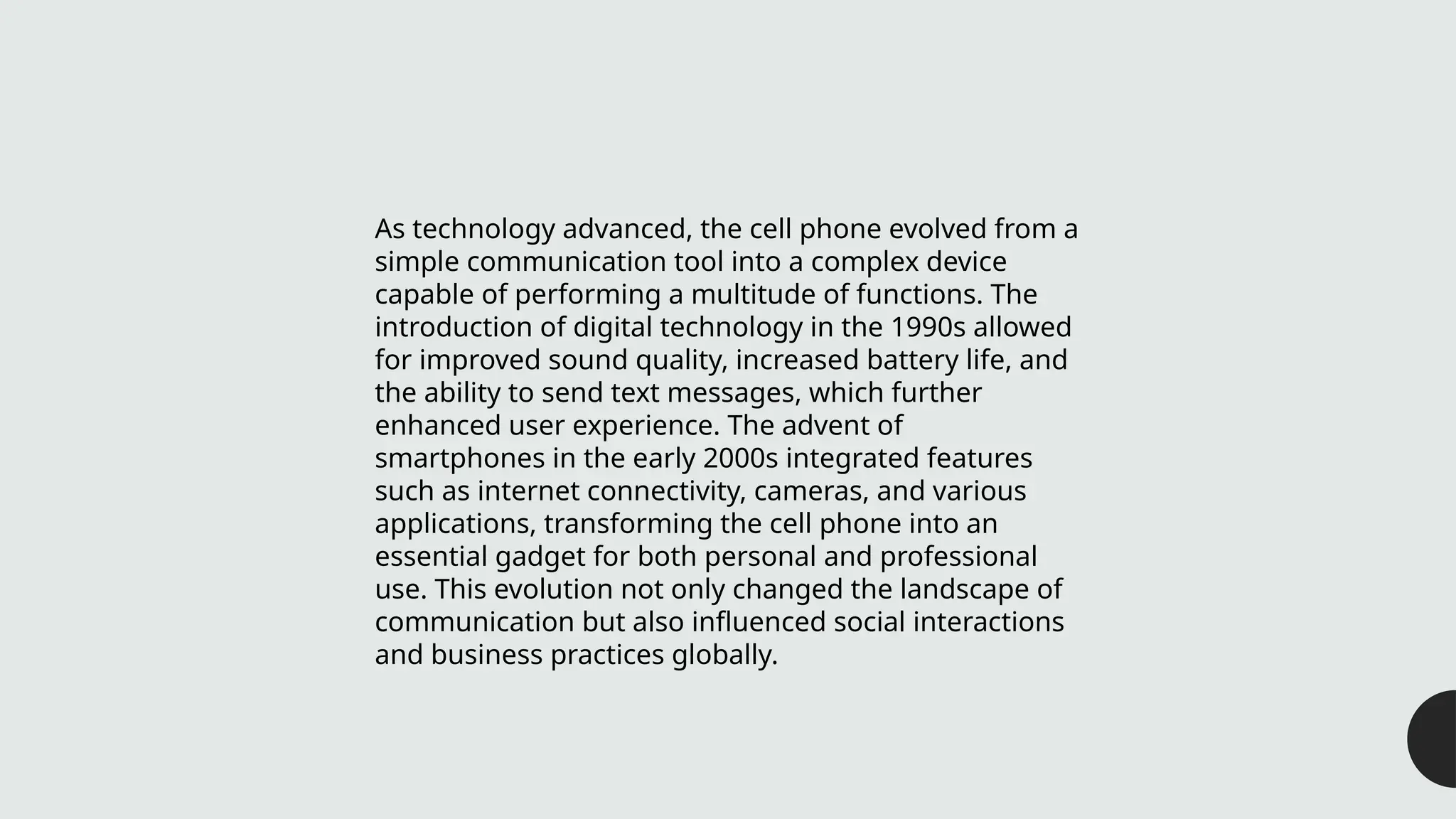 Cell phone invention history and impact on society.pptx
