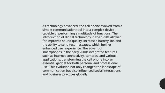 Cell phone invention history and impact on society.pptx | Smartphones ...